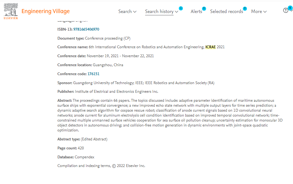 IEEE ICRAE - 机器人与自动化工程国际会议